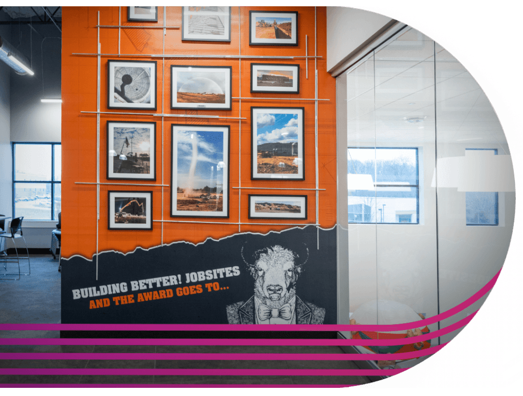 3D Office Walls by Vivid Impact Transform Buffalo Construction